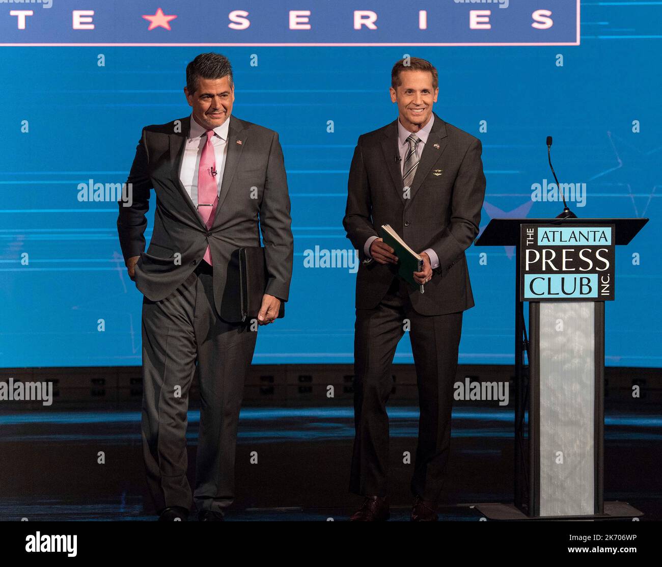 Atlanta, Georgia, USA. 16th Oct, 2022. RICH MCCORMICK, right ...