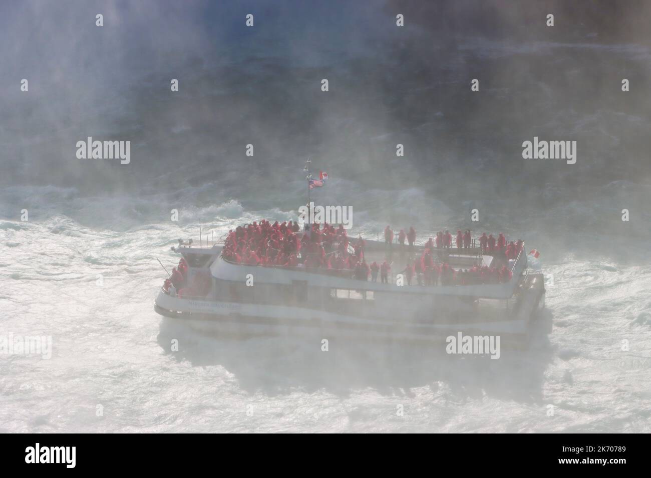 Maid of the Mist tourist boat below Niagara Falls Stock Photo - Alamy