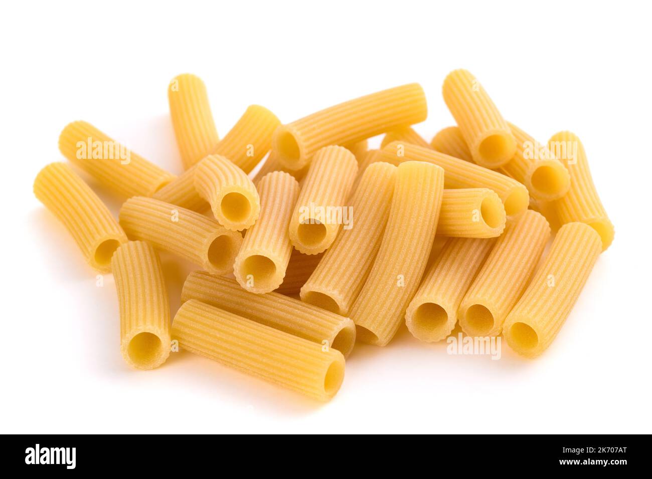 Maccheroni pasta isolated on white background Stock Photo - Alamy