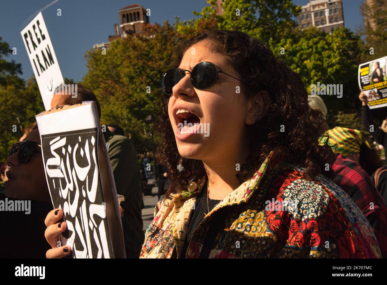 October 16, 2022, New York City, New York, USA: On Saturday October 15th hundreds gathered in ...