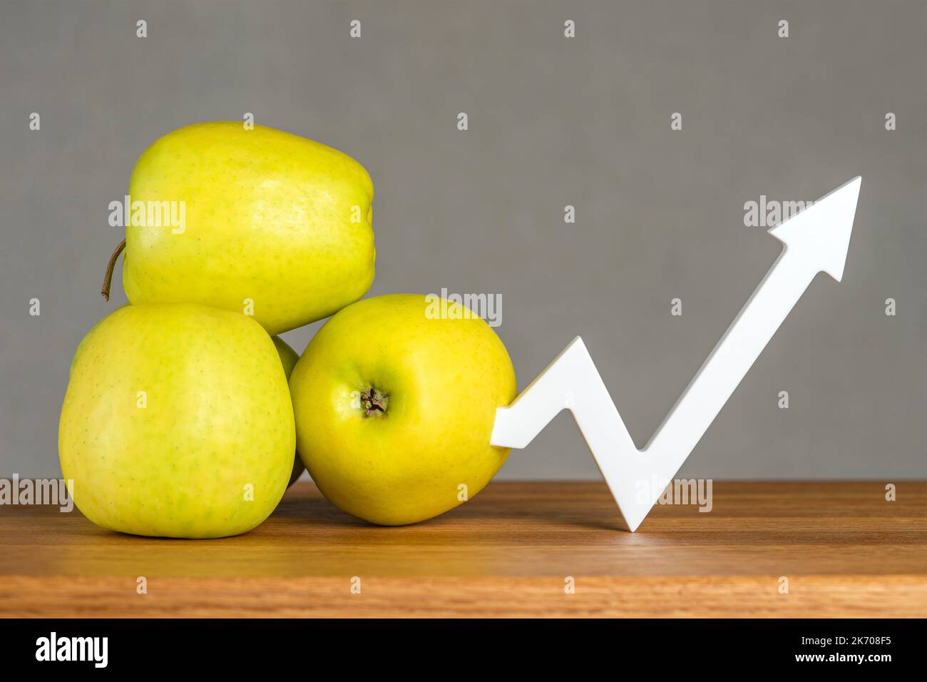 The price of apples. The rise in the price of apples. Increase in ...