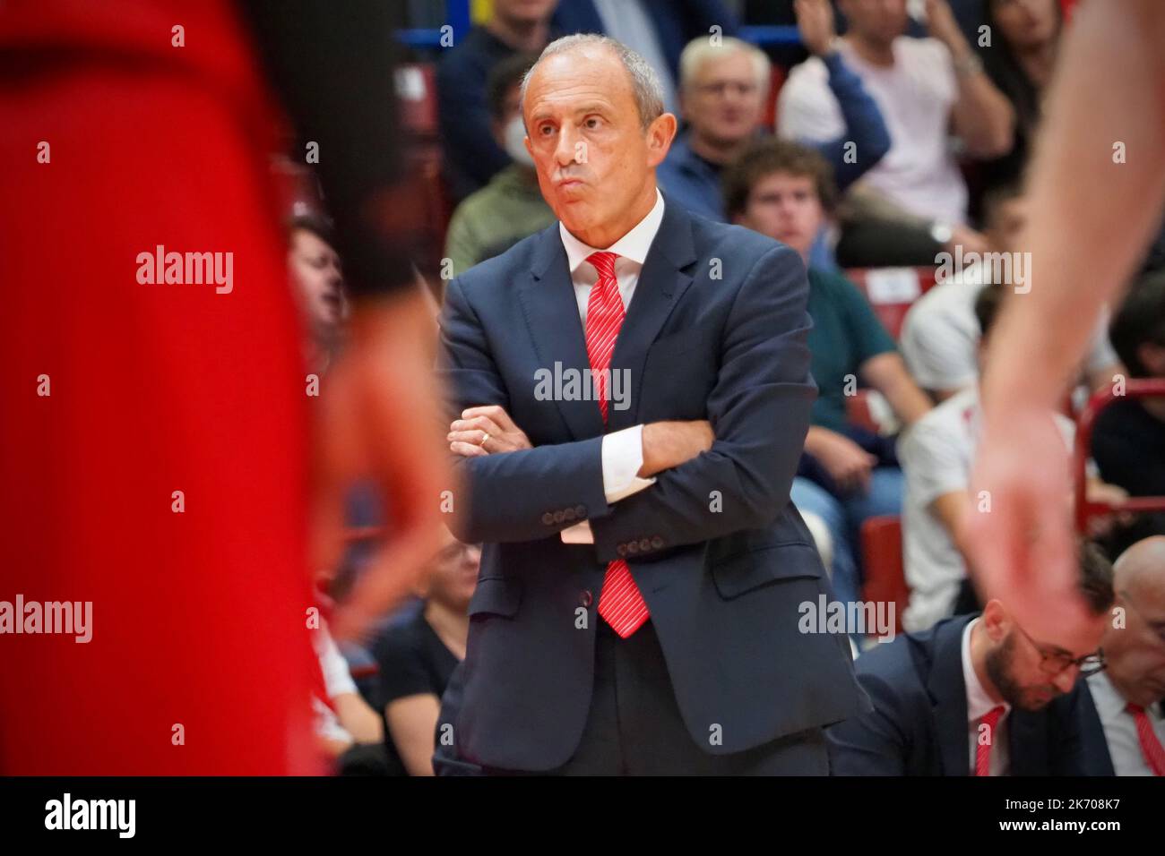 Mediolanum Forum, Milan, Italy, October 16, 2022, Ettore Messina, head ...