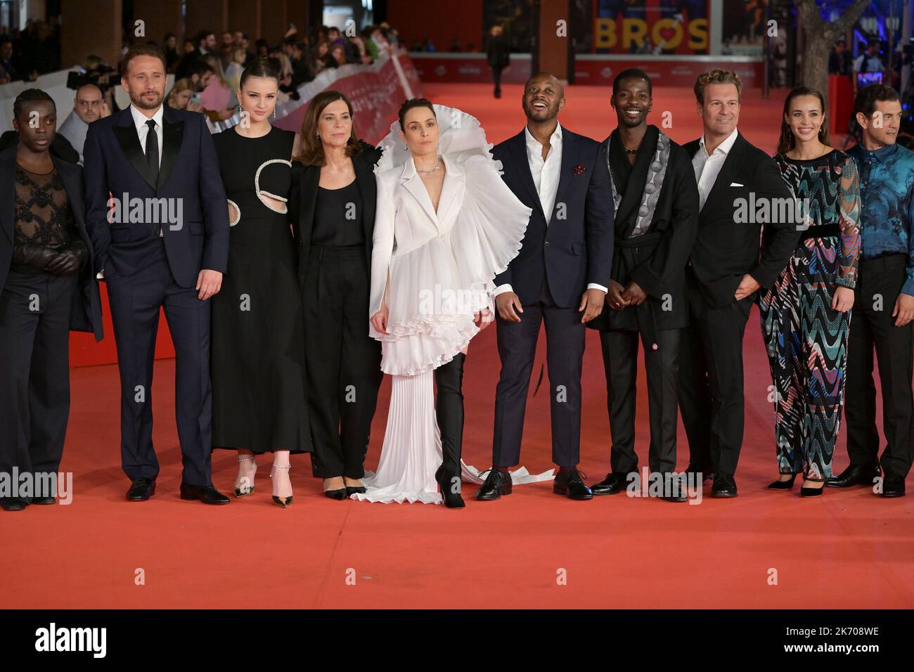 Rome, Italy. 16th Oct, 2022. Cast of Django La serie attend the red ...