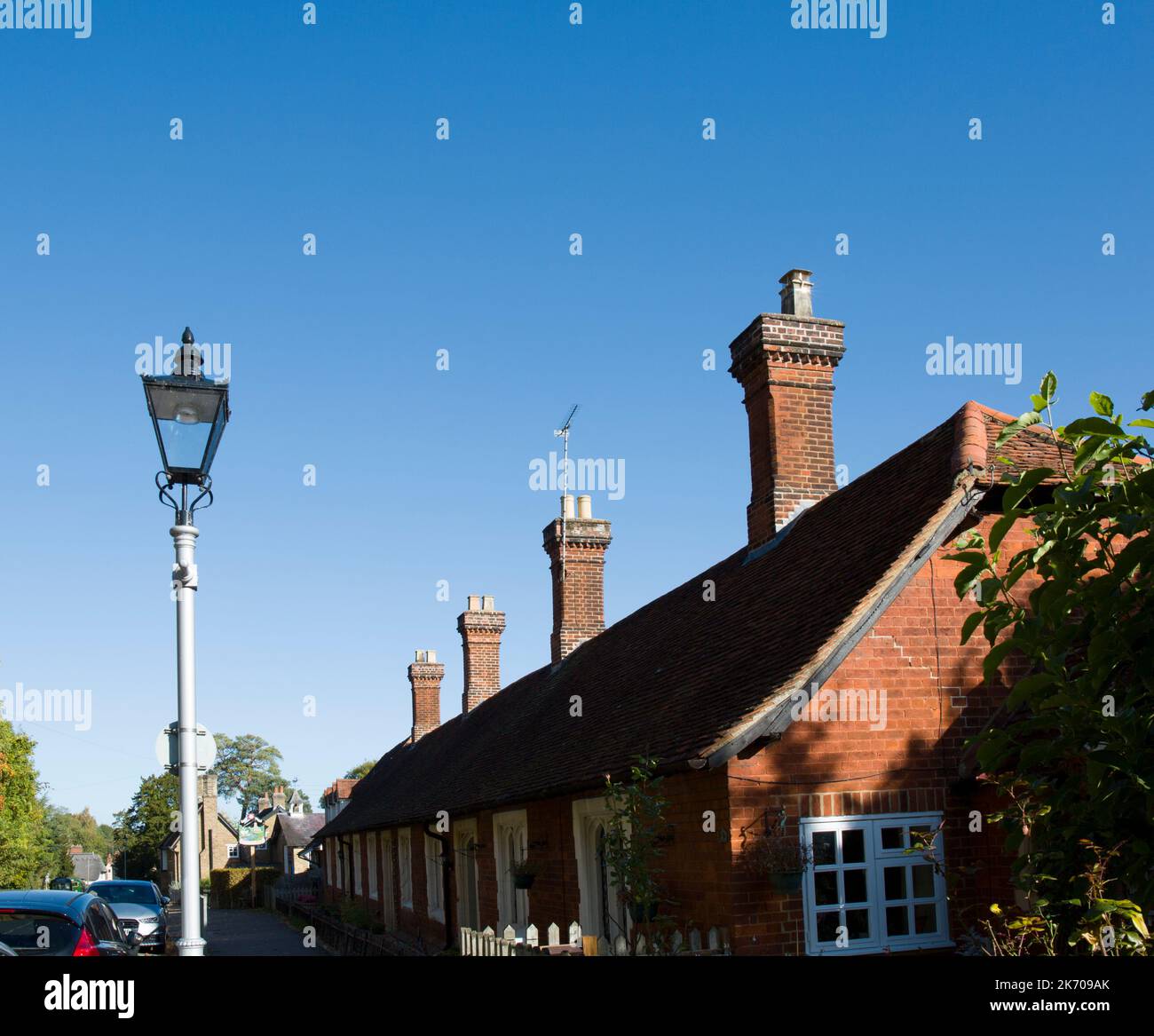 Tall Chimneys Alms Houses Much Hadham Hertfordshire Stock Photo - Alamy
