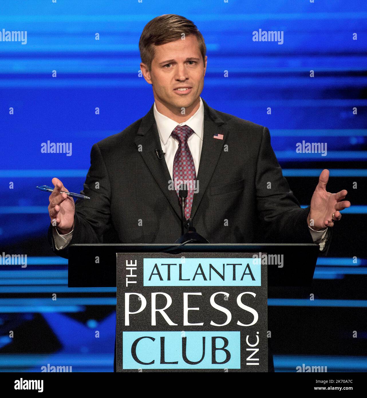 Atlanta, Georgia, USA. 16th Oct, 2022. CHRIS WEST, Republican candidate ...