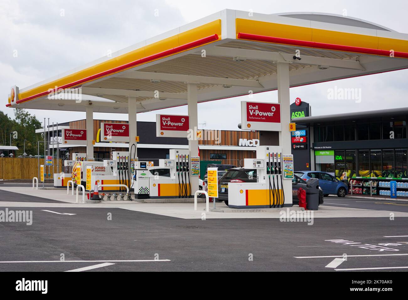 New Motorway Services off the M58 at Maghull. Merseyside Stock Photo ...