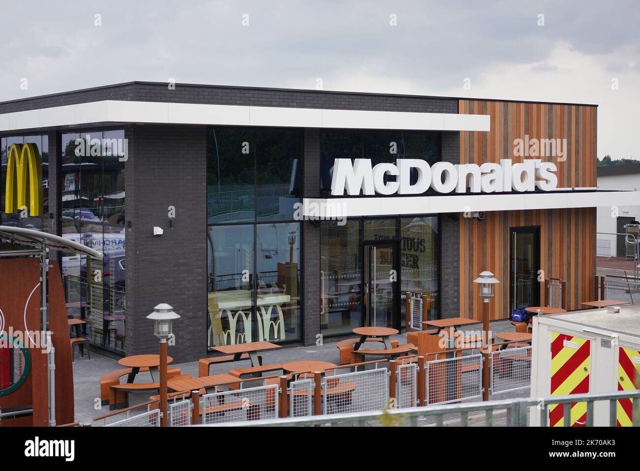 New Motorway Services off the M58 at Maghull. Merseyside Stock Photo ...