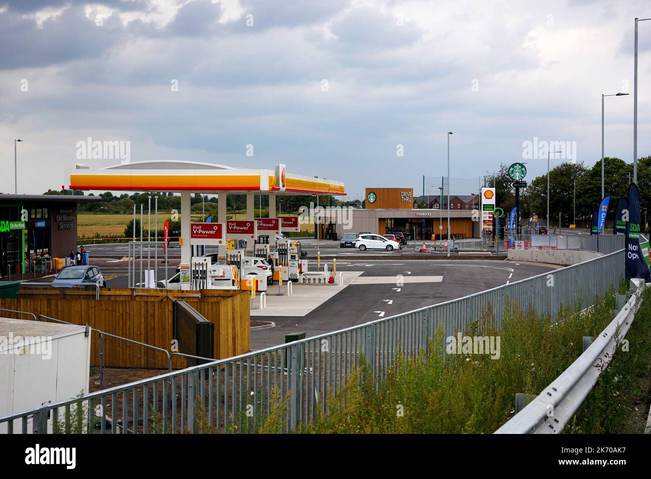 New Motorway Services off the M58 at Maghull. Merseyside Stock Photo ...