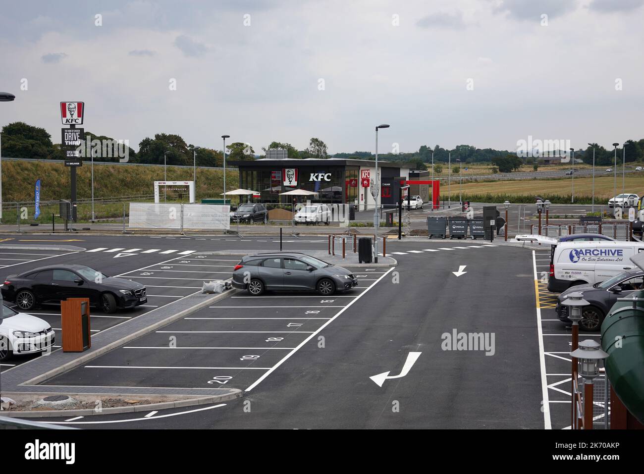 New Motorway Services off the M58 at Maghull. Merseyside Stock Photo ...