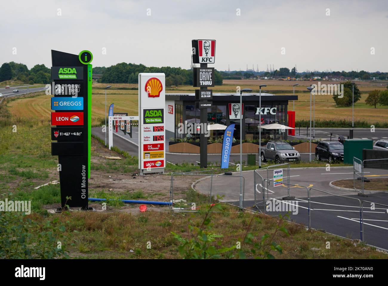 New Motorway Services off the M58 at Maghull. Merseyside Stock Photo ...