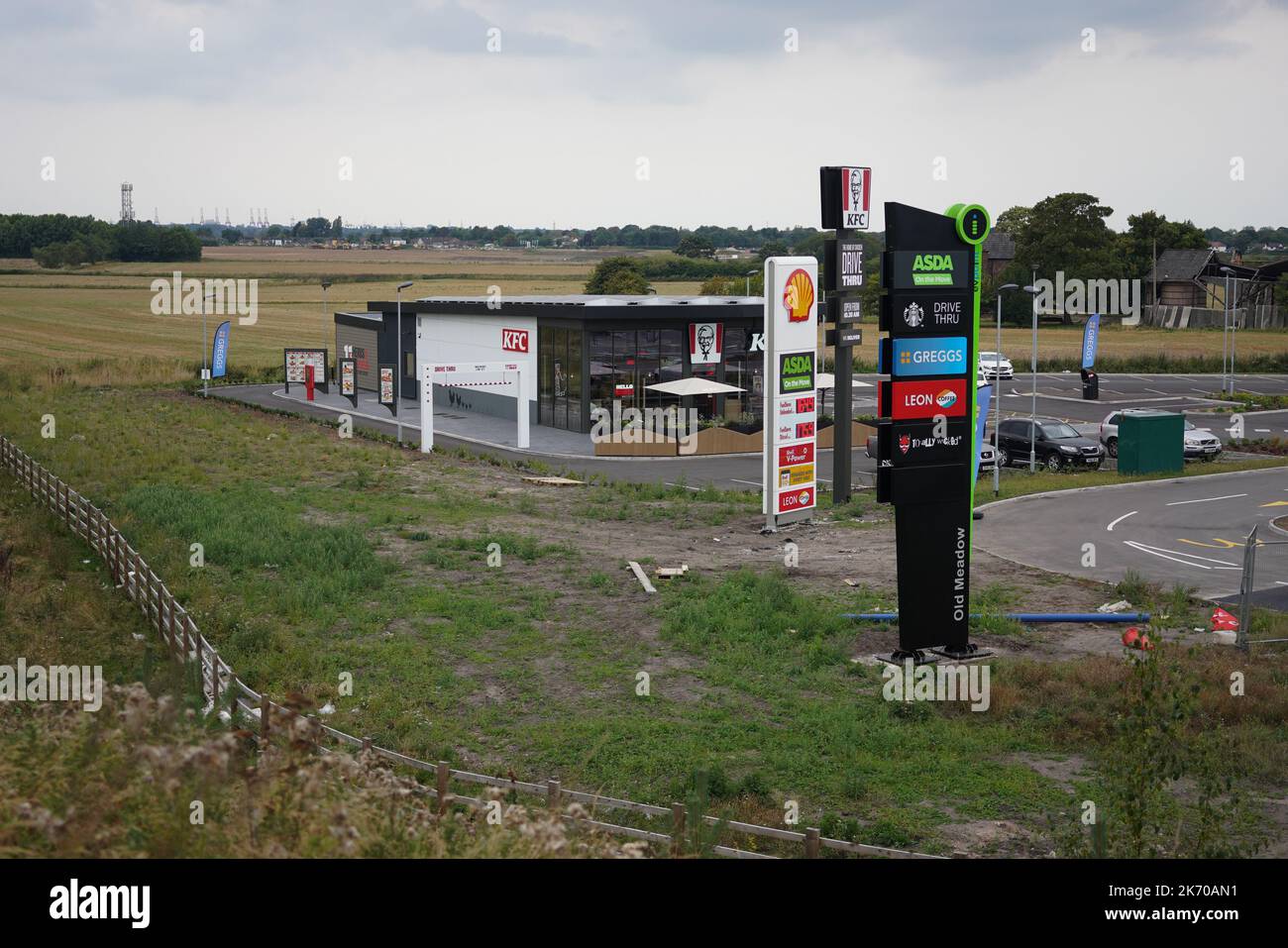 New Motorway Services off the M58 at Maghull. Merseyside Stock Photo ...