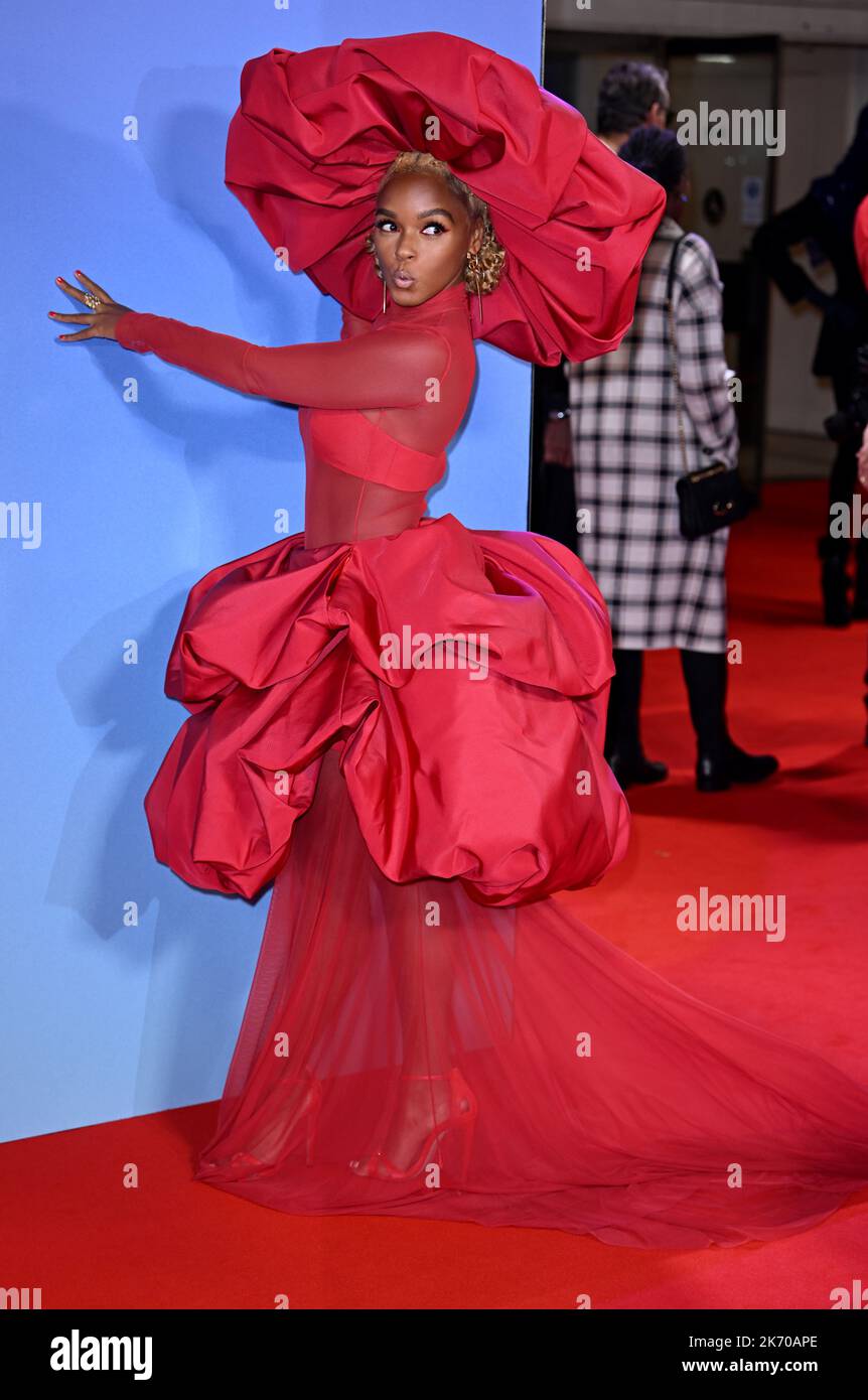 London, UK. October 16th, 2022. London, UK. Janelle Mon‡e arriving at the BFI London Film ...