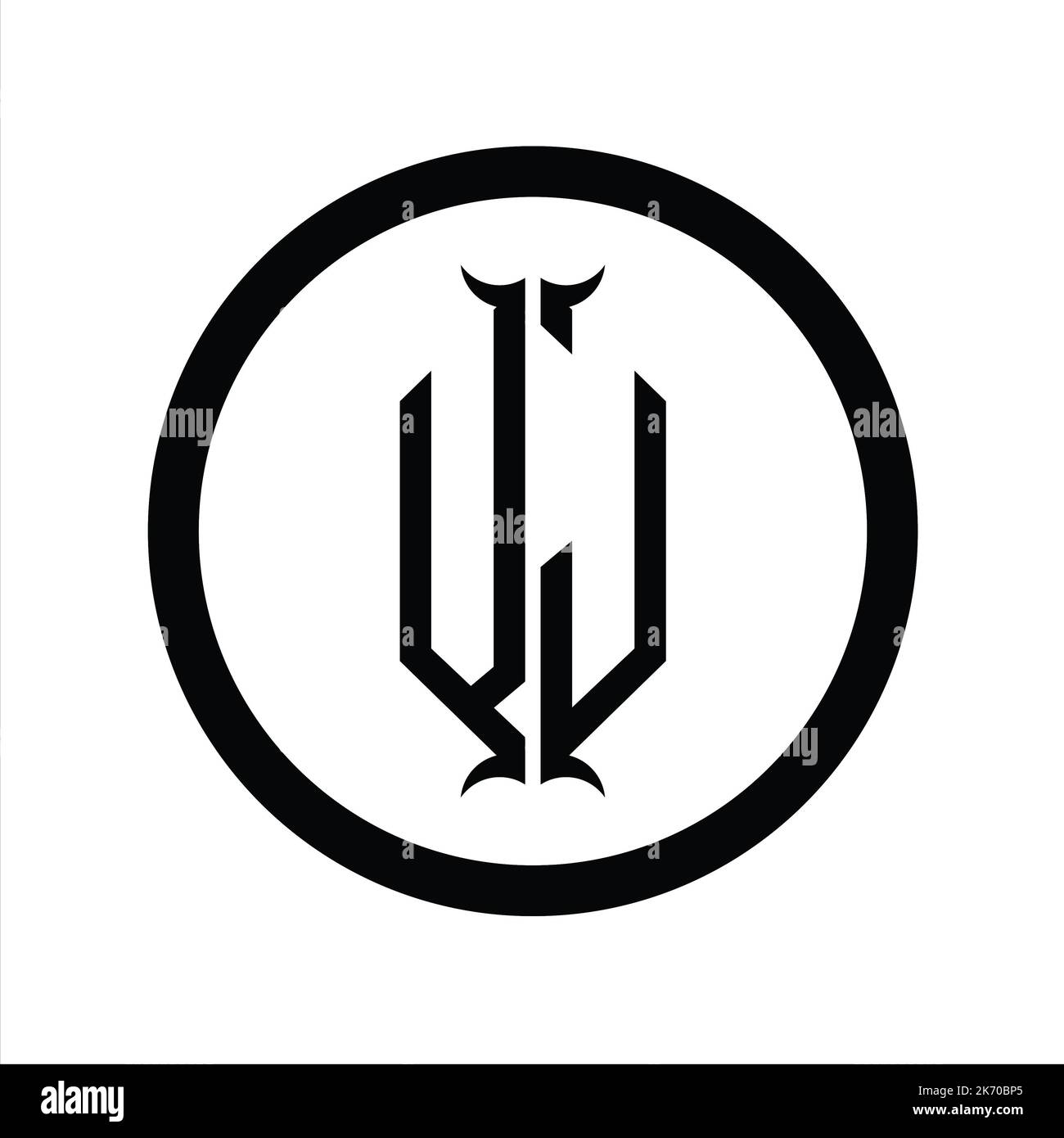 JV Logo monogram letter with hexagon horn shape design template Stock ...