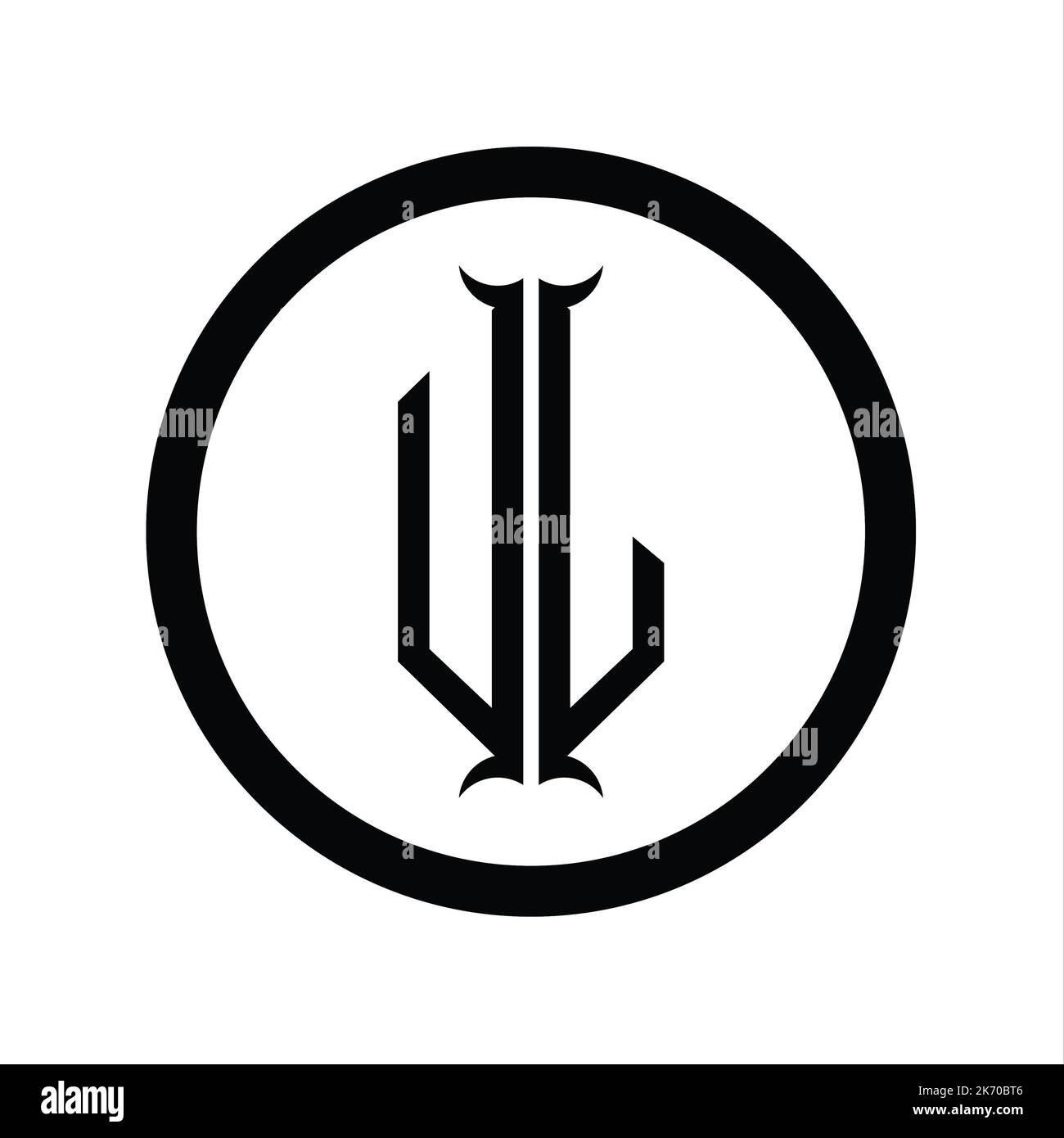 LU Logo monogram letter with hexagon horn shape design template Stock ...