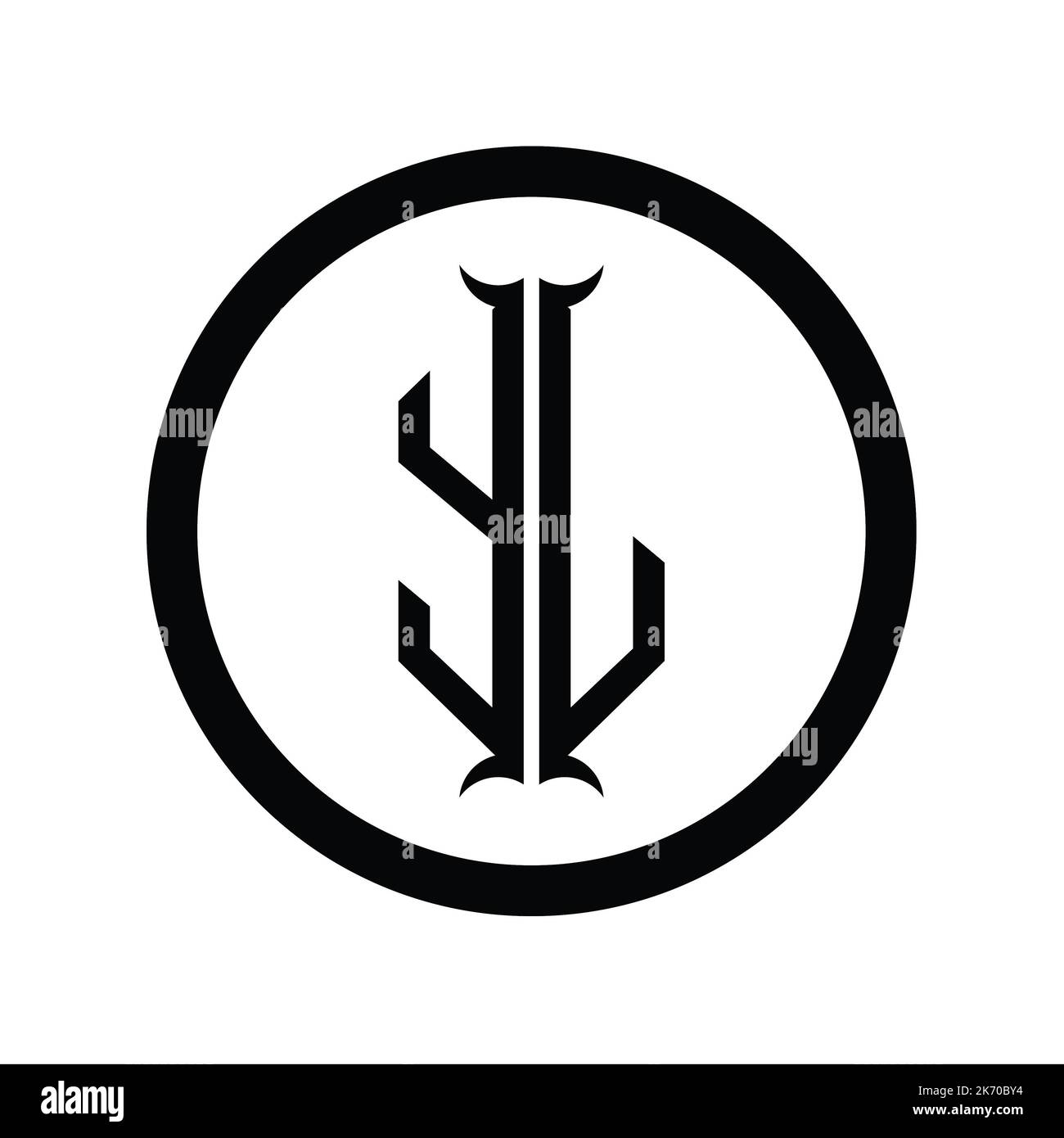 LY Logo monogram letter with hexagon horn shape design template Stock ...