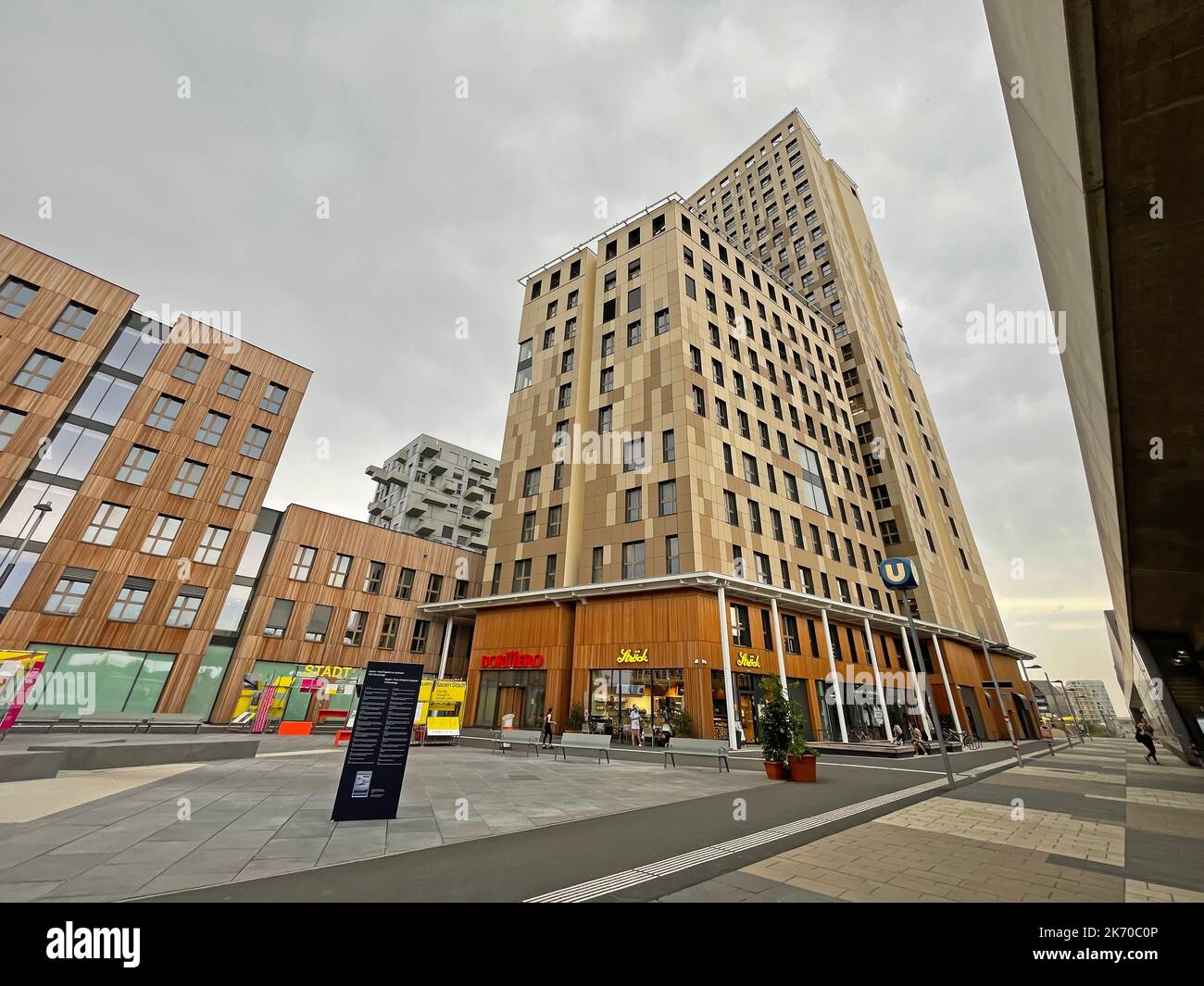 Vienna Austria Aug.16 2020, The HoHo wooden apartment tower at the new ...