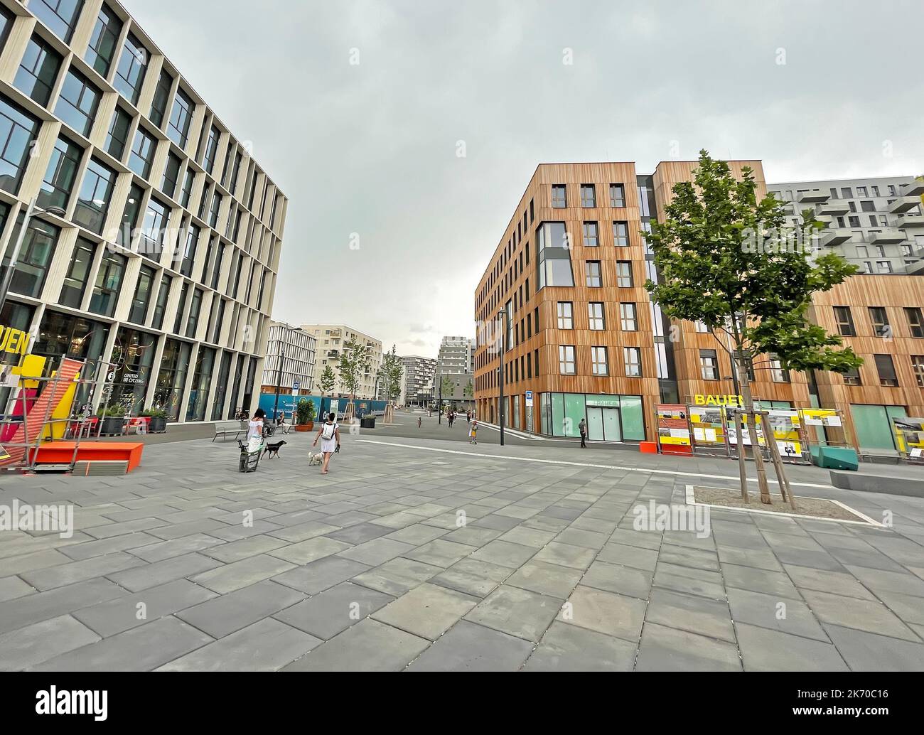 Vienna Austria Aug.16 2020, The HoHo wooden apartment tower at the new ...