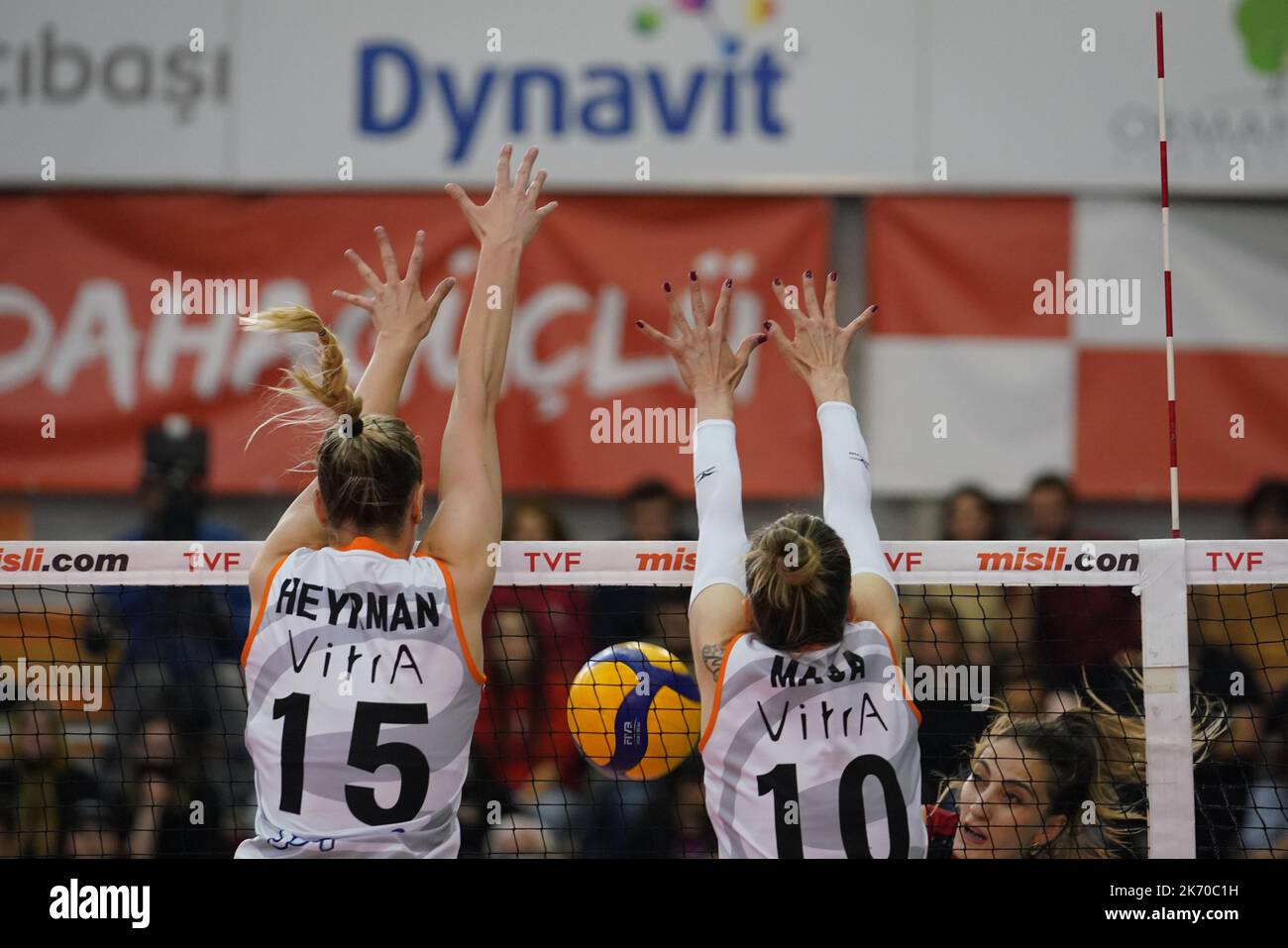 ISTANBUL, TURKEY - MAY 03, 2022: Laura Heyrman and Maja Ognjenovic in ...