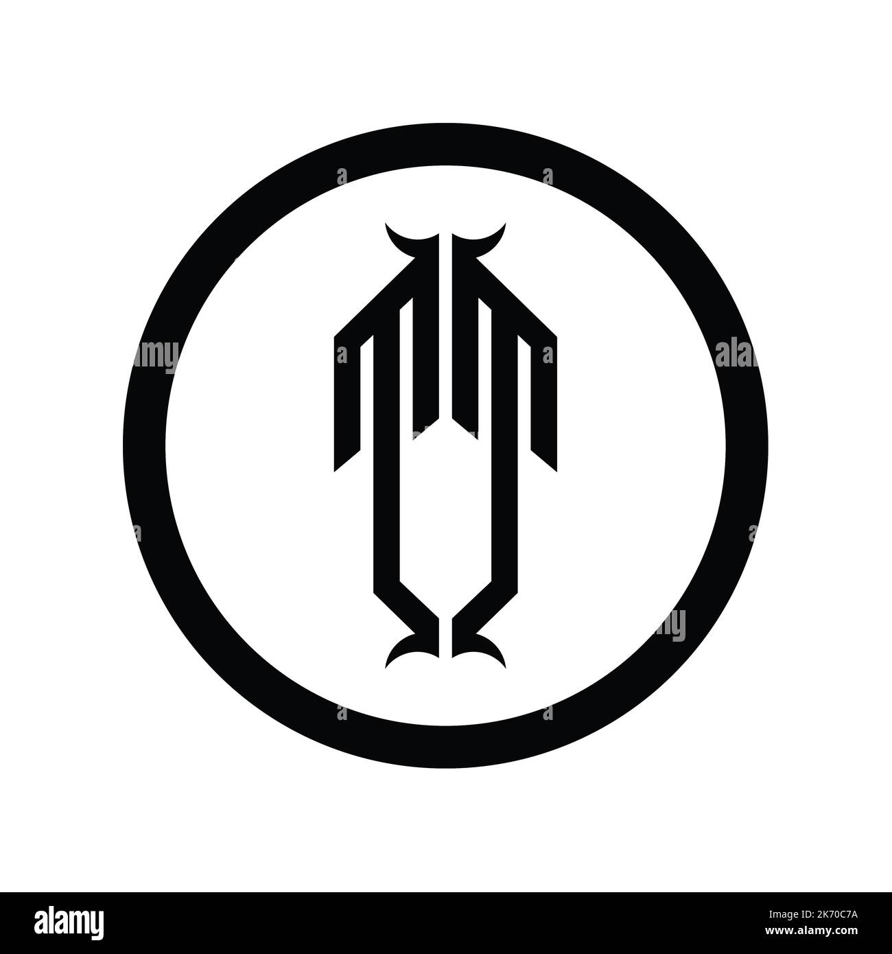 TT Logo monogram letter with hexagon horn shape design template Stock ...