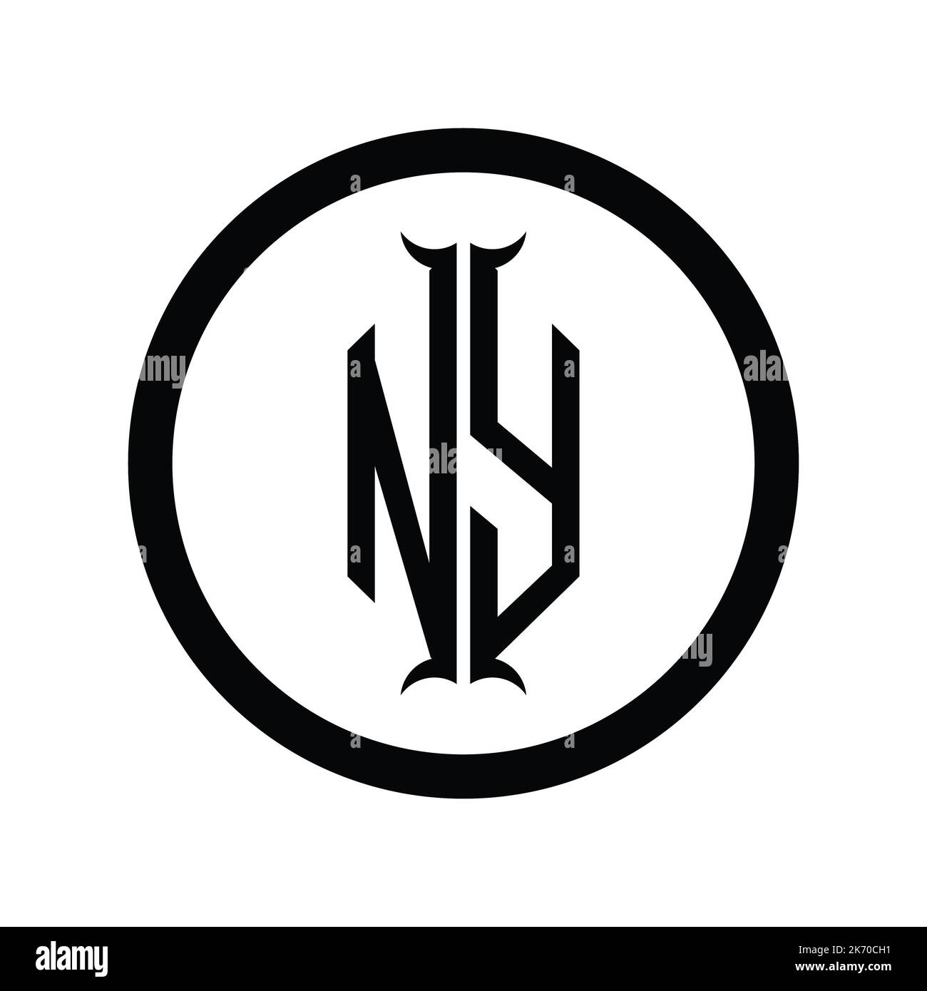 YN Logo monogram letter with hexagon horn shape design template Stock ... YN Logo monogram letter with hexagon horn shape design template Stock ...