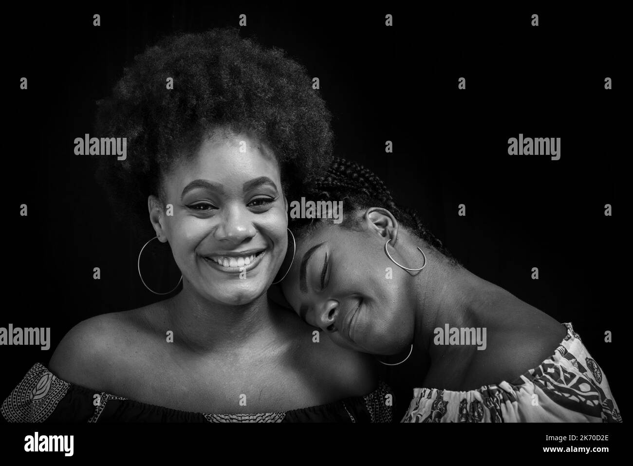 Afro curly Black and White Stock Photos & Images - Alamy