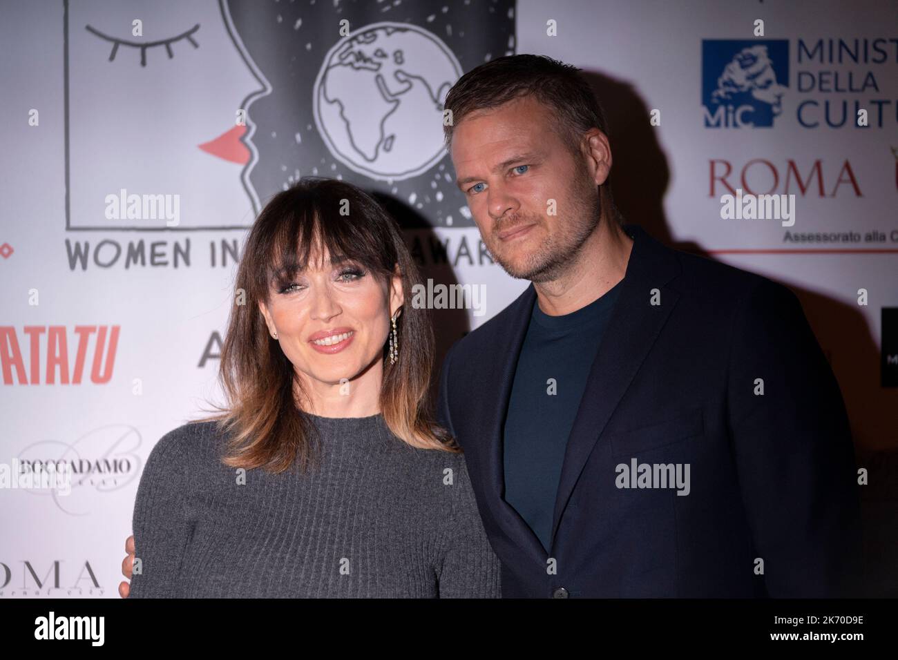 Rome, Italy, October 16, 2022 - Chiara Francini with Frederick ...