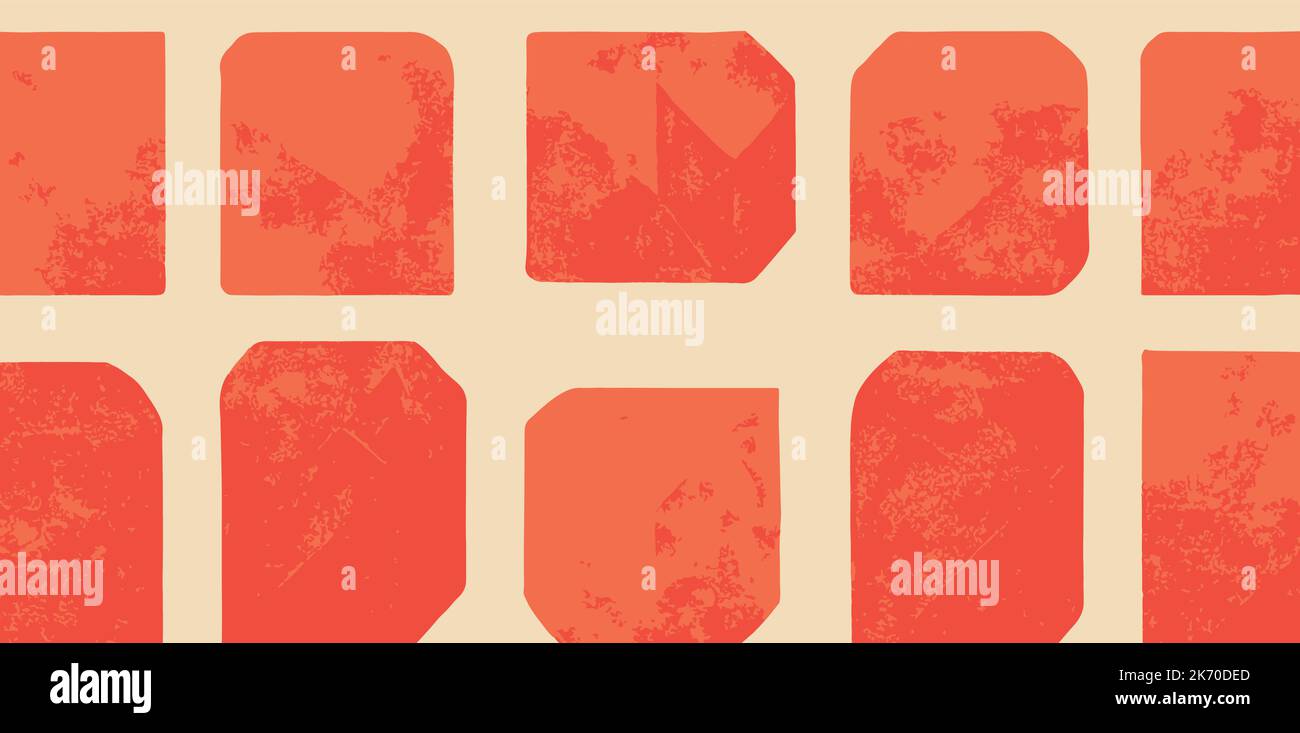 Red texture geometric shapes on white background. Vector illustration ...