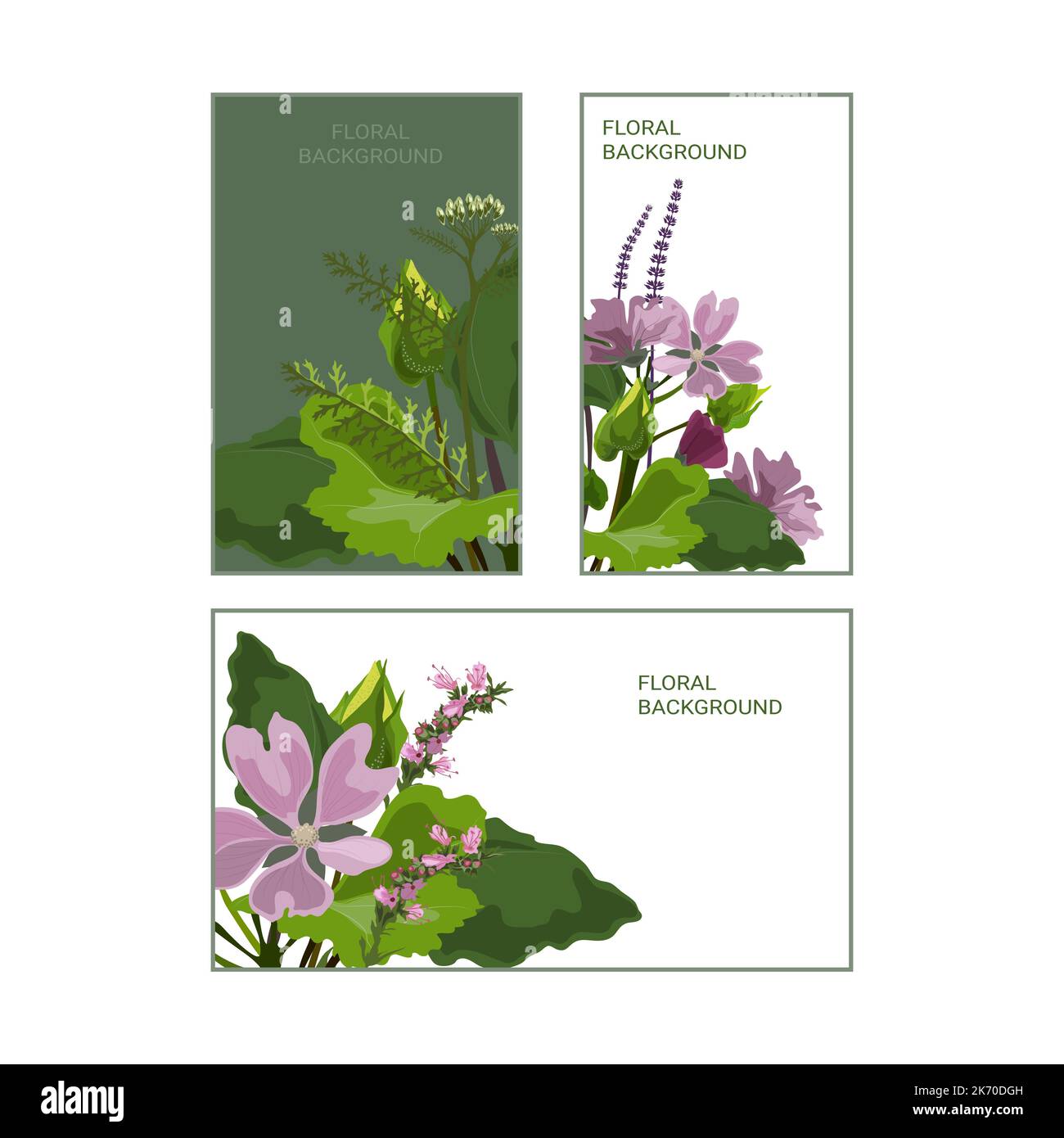 Floral artistic backgrounds for greeting and invitation cards ...