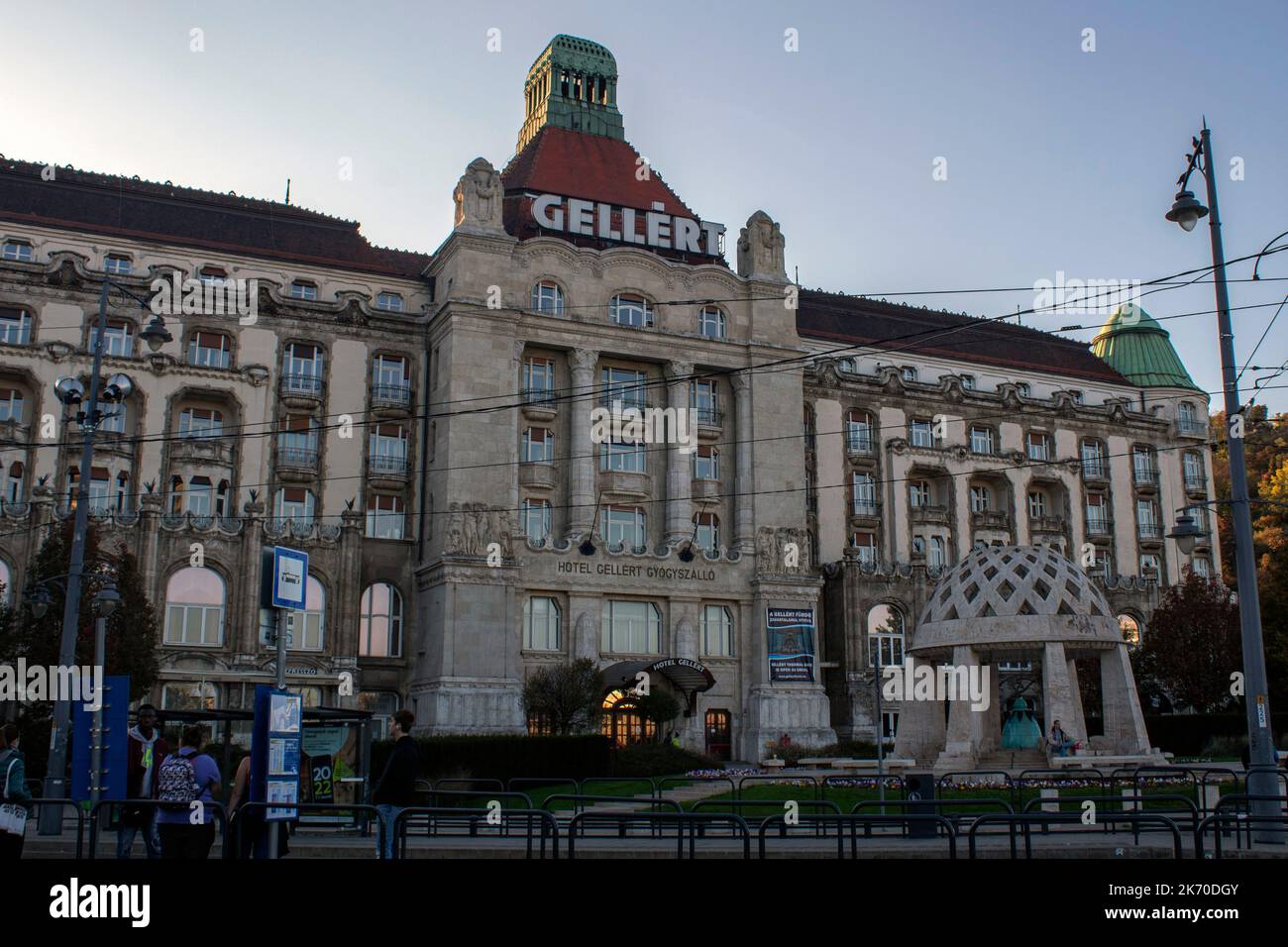 The Hotel Gellért, an Art Nouveau hotel on the right river of Danube in ...