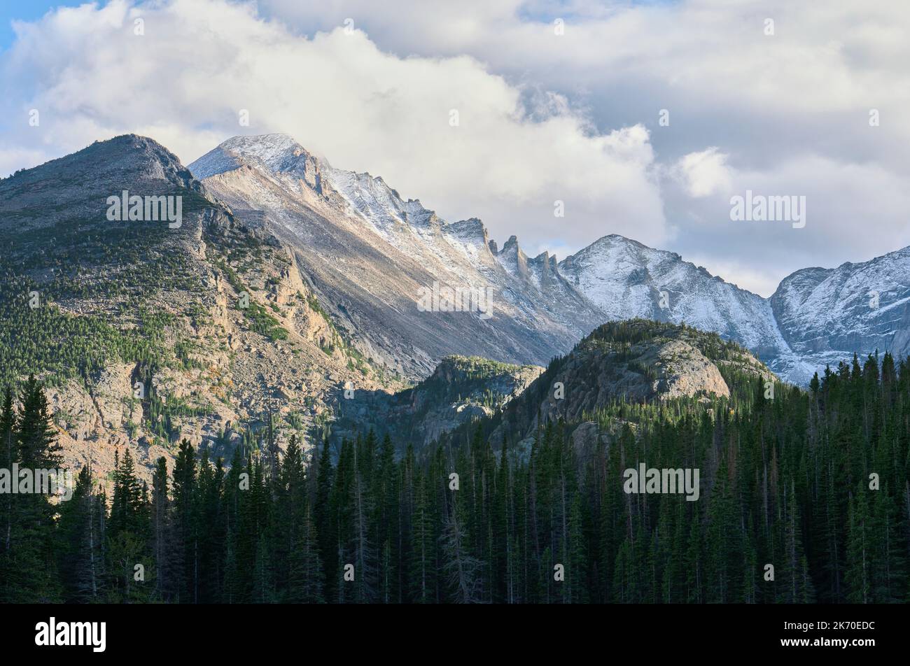 Longs Peak in Rocky Mountain National Park in Estes Park Colorado Stock ...