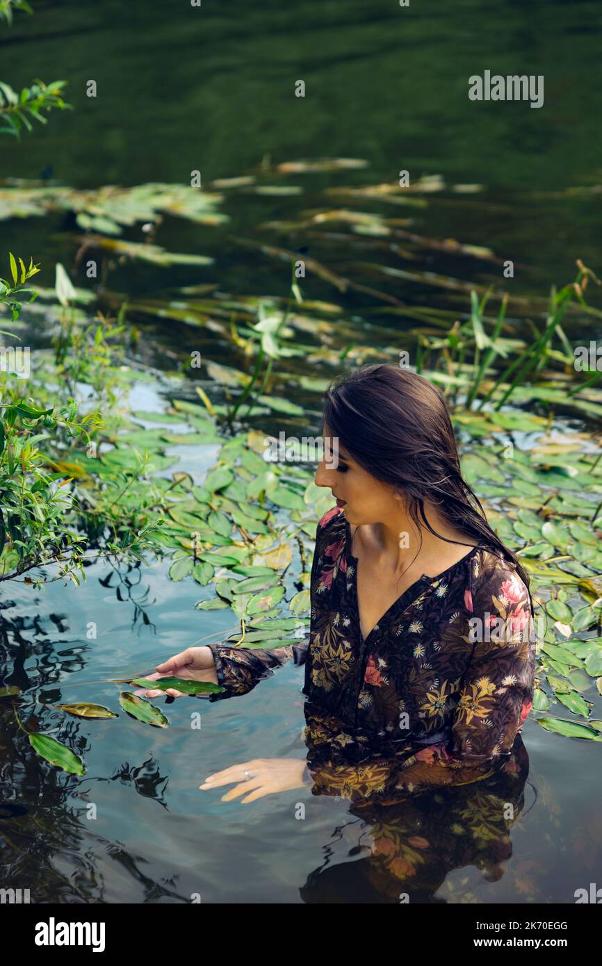 The girl in a beautiful dress hi-res stock photography and images - Alamy
