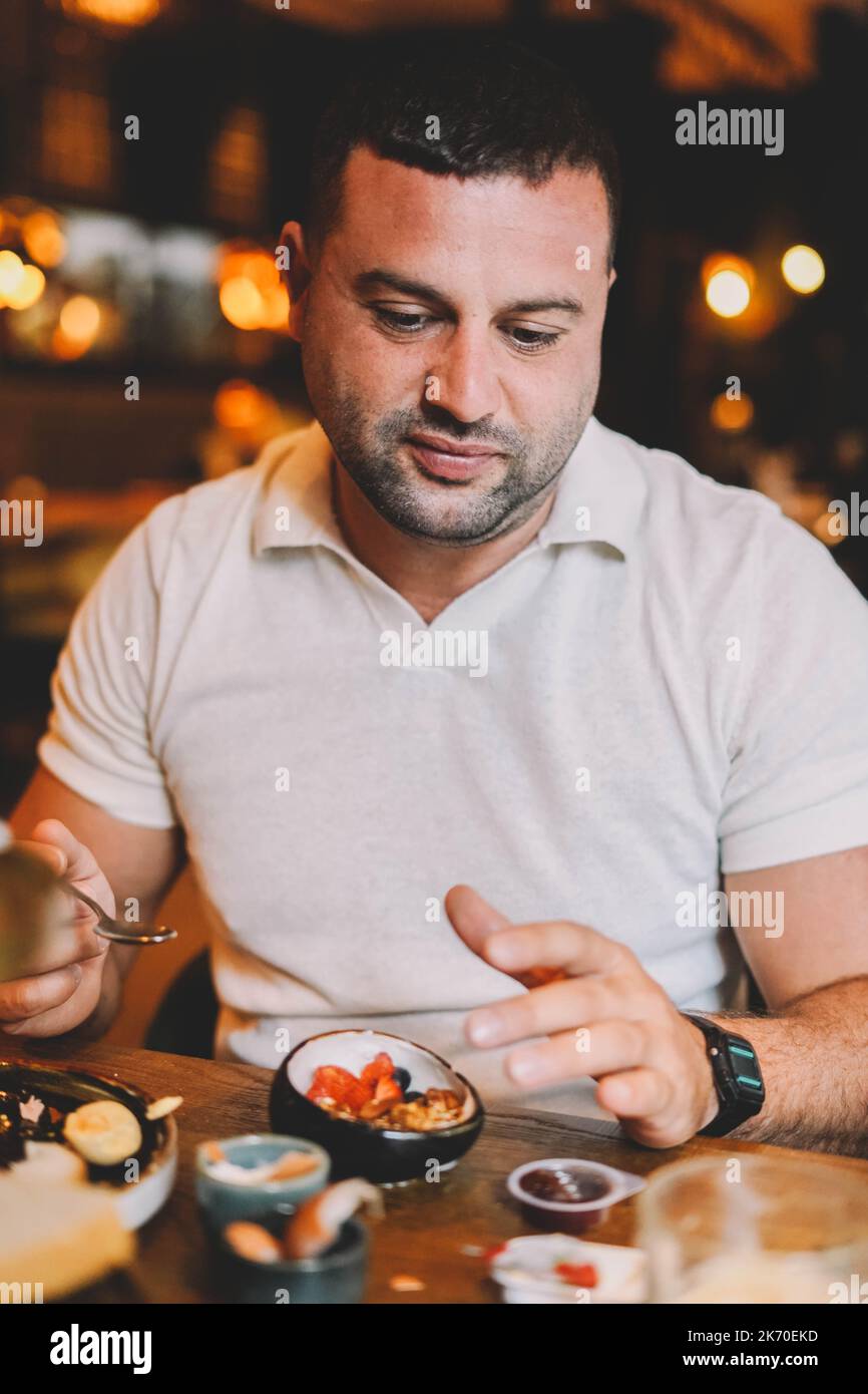 Middle aged businessman having reading hi-res stock photography and images - Alamy