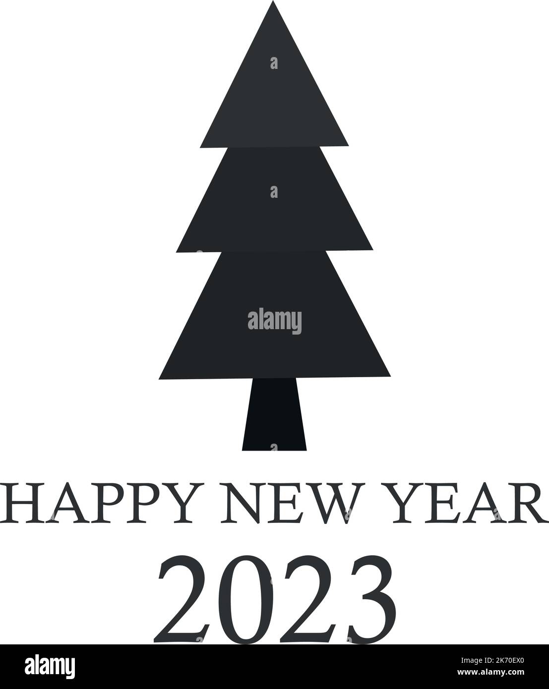 Abstract Christmas tree, holiday symbol christmas, new year 2023 ...