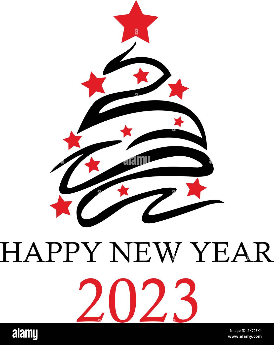 Abstract Christmas tree, holiday symbol christmas, new year 2023 ...