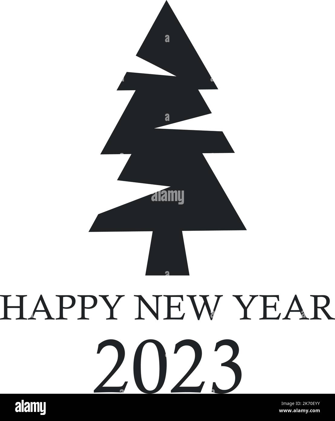 Abstract Christmas tree, holiday symbol christmas, new year 2023 ...