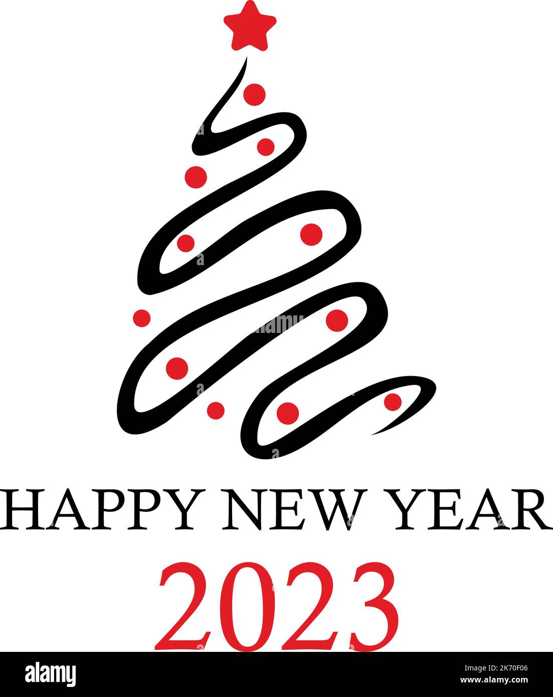 Abstract Christmas tree, holiday symbol christmas, new year 2023 ...