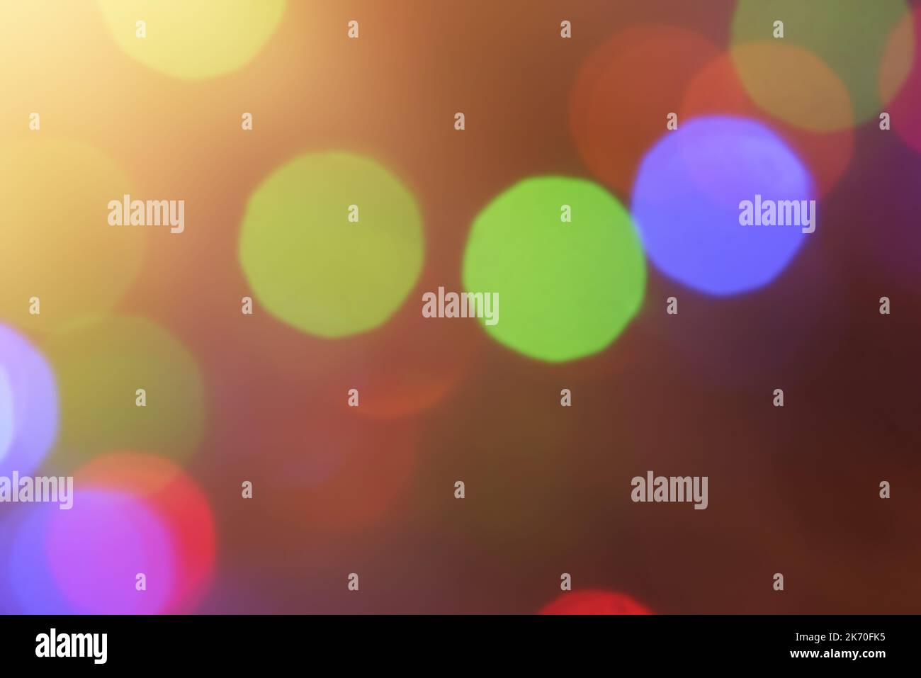 Round multi-colored defocus lights. Background as material for ...