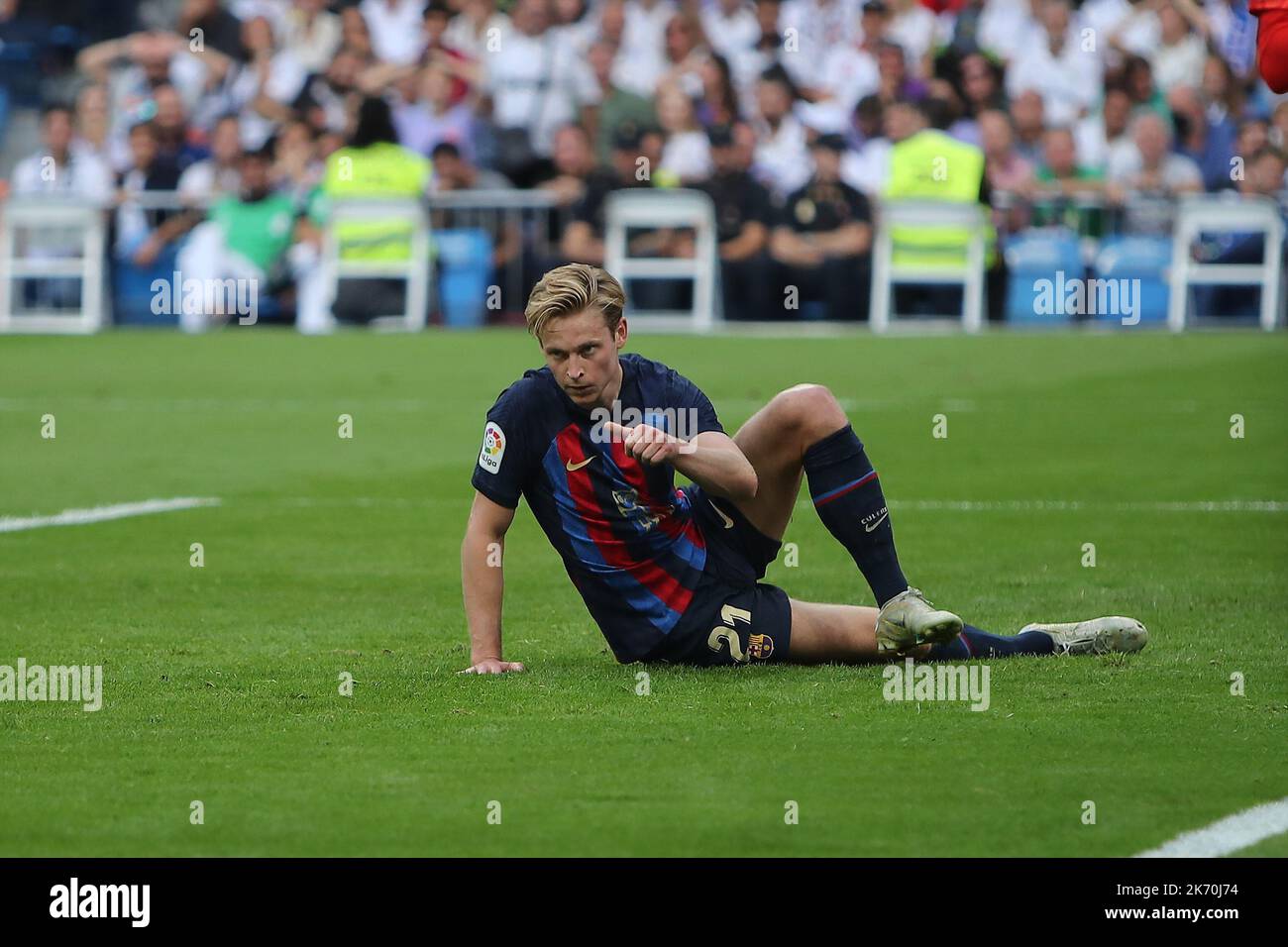 Barcelona´s Frenkie de Jong reacts during La Liga Match Day 9 between ...
