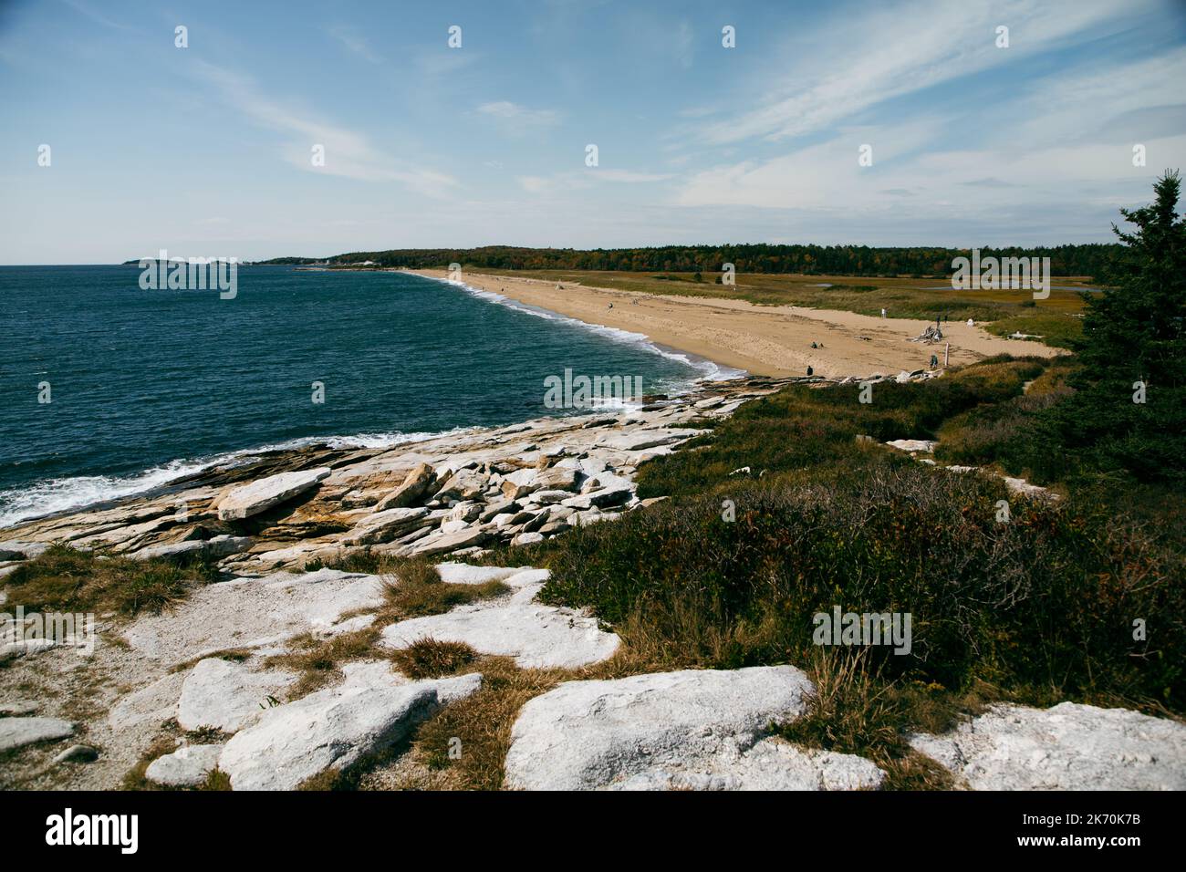 Panoramic view of Reid State Park, Georgetown, Maine Stock Photo - Alamy