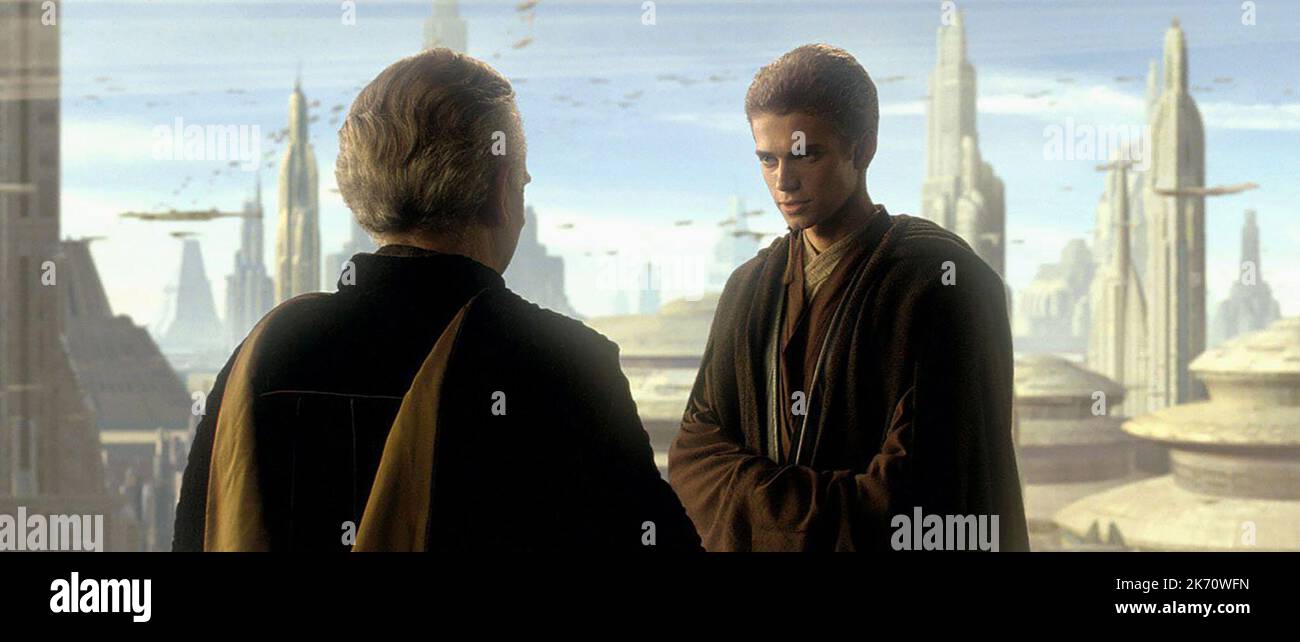 IAN MCDIARMID, HAYDEN CHRISTENSEN, STAR WARS: EPISODE II - ATTACK OF THE CLONES, 2002 Stock ...