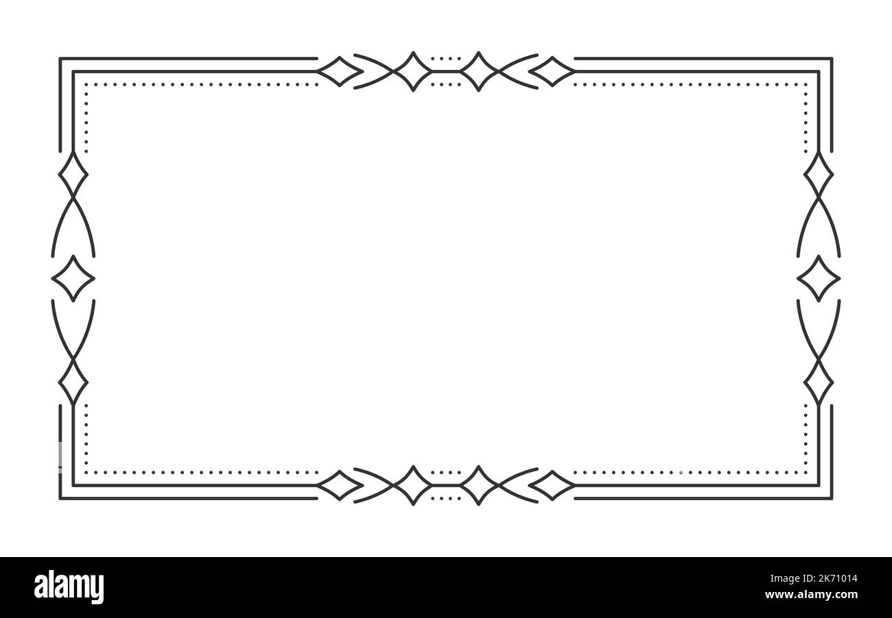 Vintage frame border divider text separator black line. Retro filigree ...