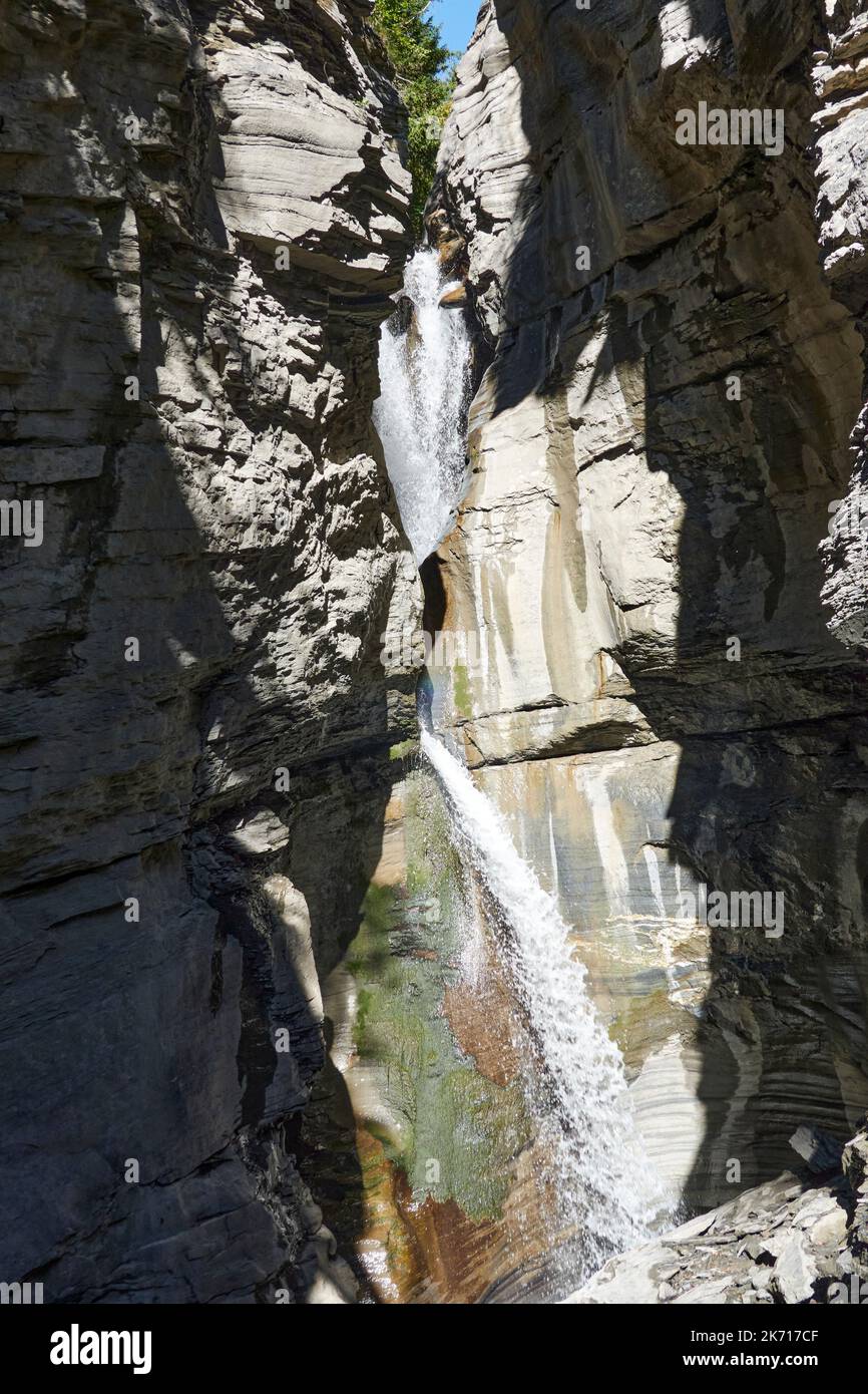 Waterfall: Mountain Stream Dala Cascades Down The Rock Face In Two ...