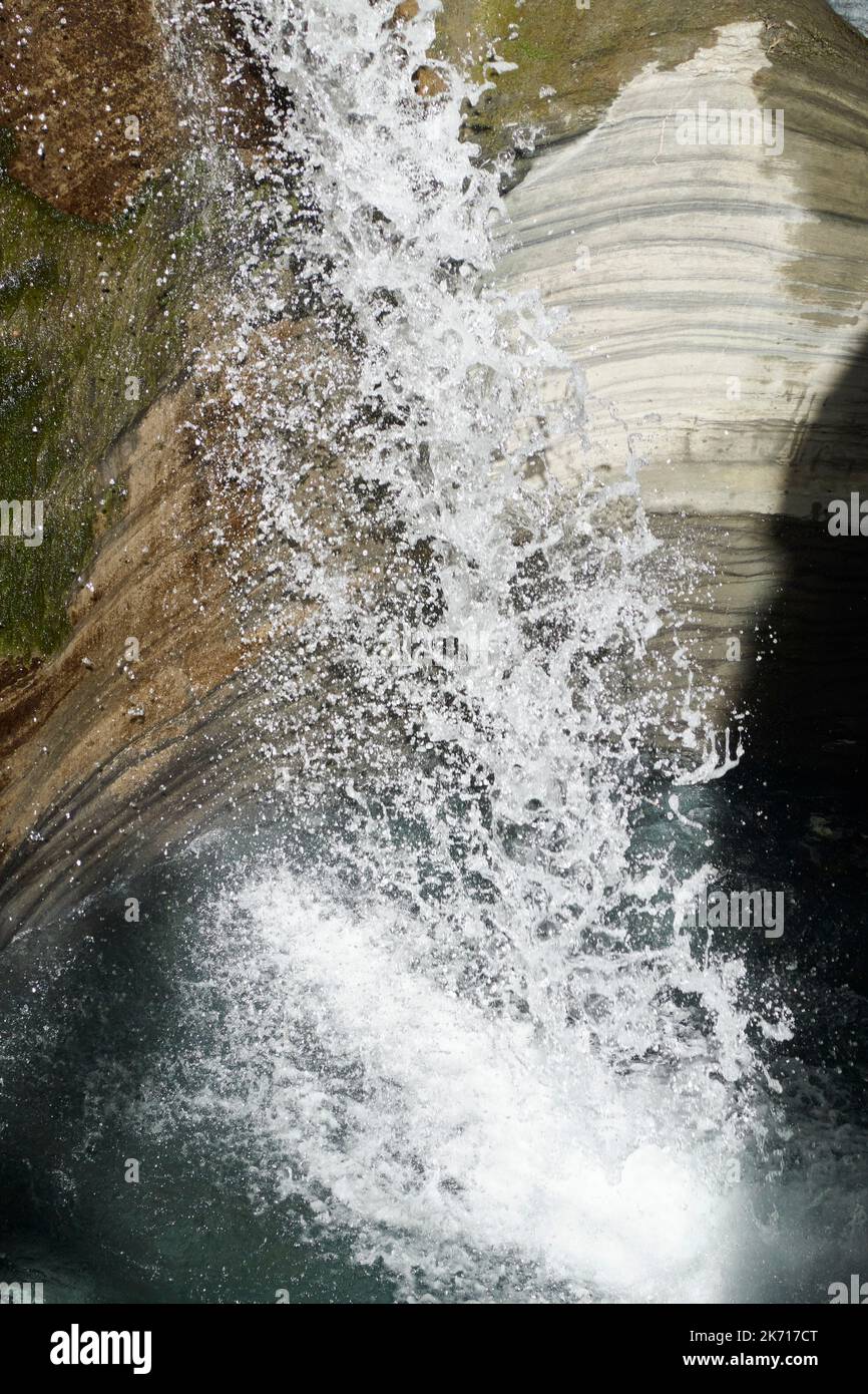 Waterfall: Mountain Stream Dala Cascades Down The Rock Face. Dala Gorge ...