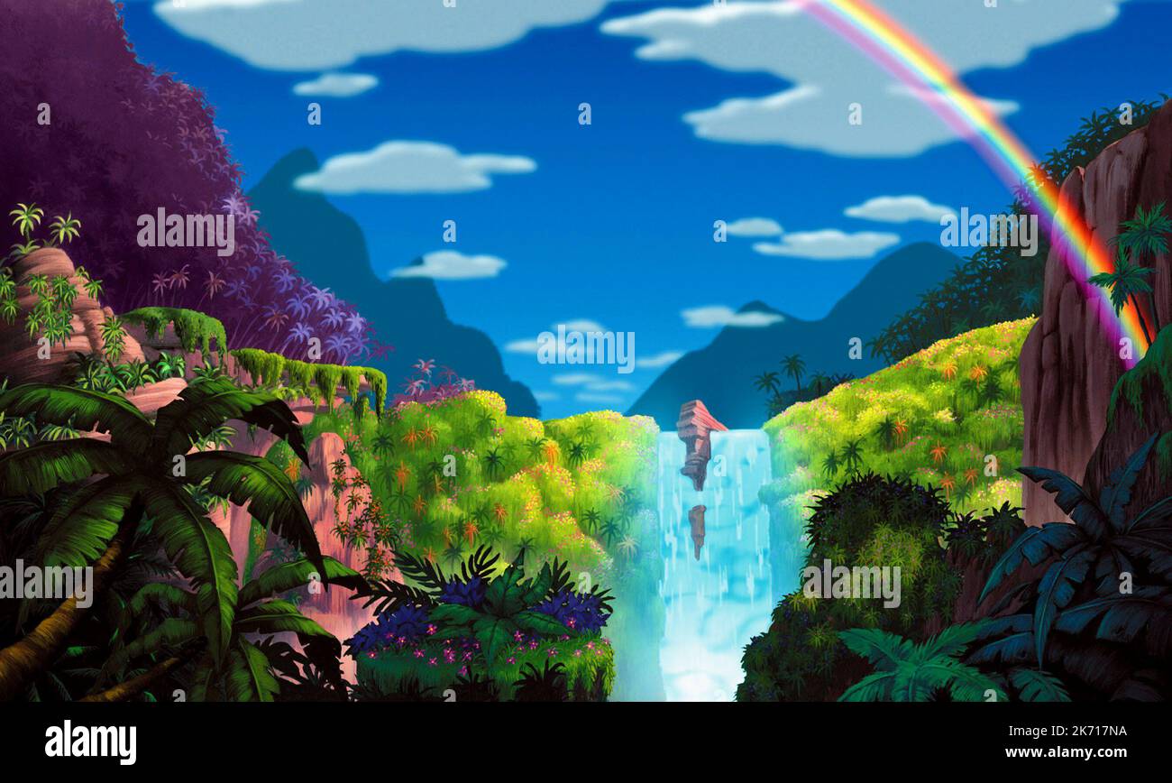 WATERFALL, RAINBOW SCENE, RETURN TO NEVER LAND: PETER PAN: RETURN TO ...