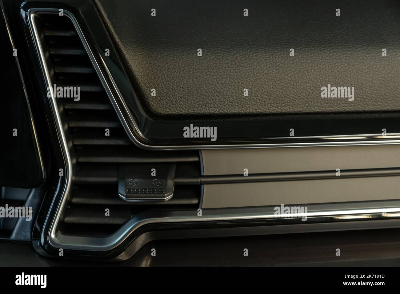 Close up air duct in modern car, part of interior Stock Photo - Alamy