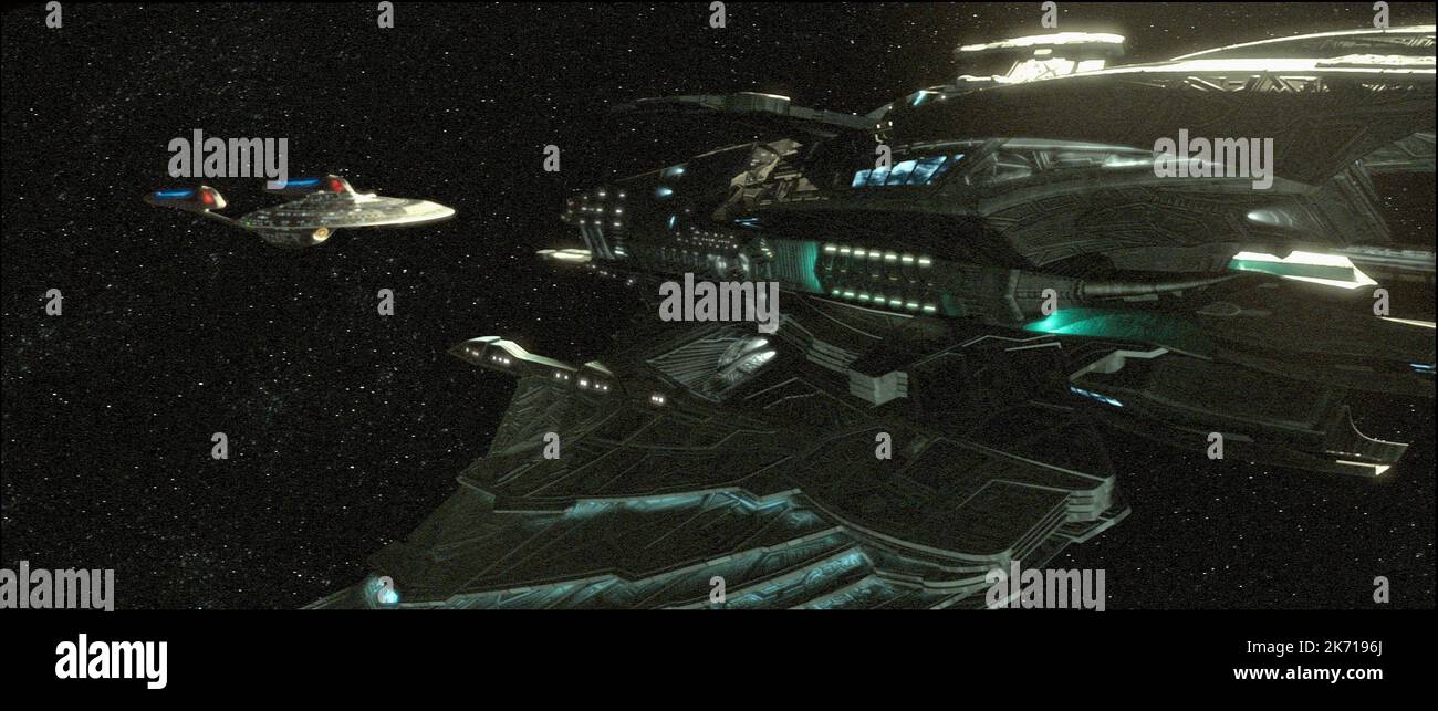 U.S.S. ENTERPRISE, SCIMITAR, STAR TREK: NEMESIS, 2002 Stock Photo - Alamy