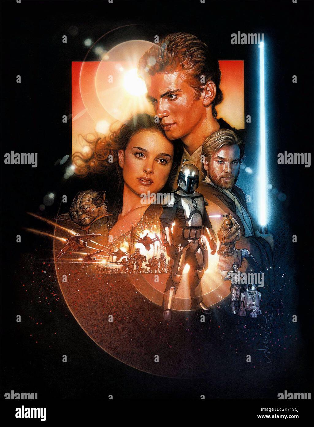 Natalie Portman Hayden Christensen Ewan Mcgregor Artwork Star Wars