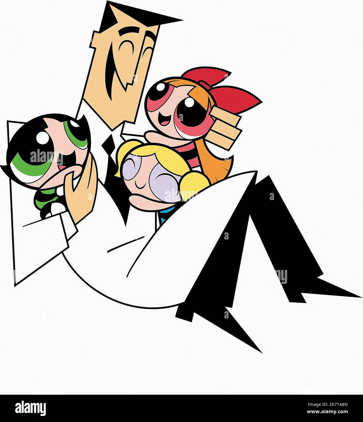 Buttercup Professor Utonium Bubbles Blossom The Powerpuff Girls