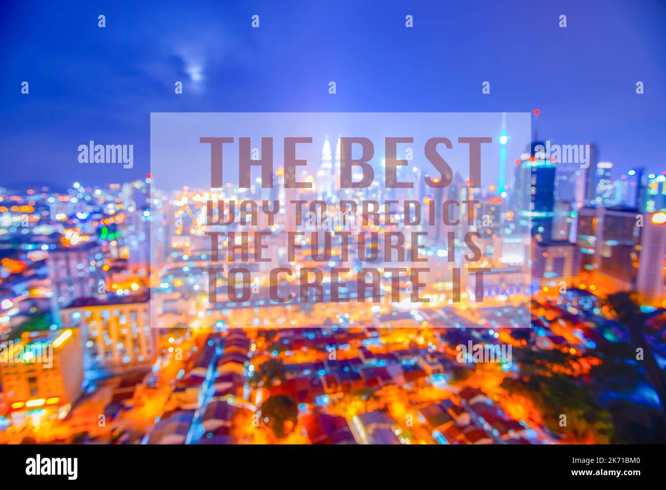 Inspirational motivation quote with vintage filter on cityscape ...