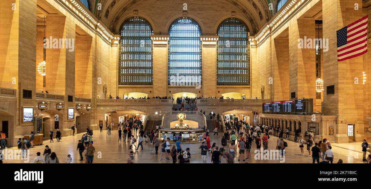 New York, USA - September 21, 2022: Main hall in Grand Central Terminal ...